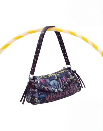 Desigual Sac graffiti moyen - Noir-multicolore