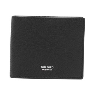 Tom Ford Homme, Accessoires, Noir, Taille: ONE Size Portefeuille classique bifold en cuir grain&eacute;
