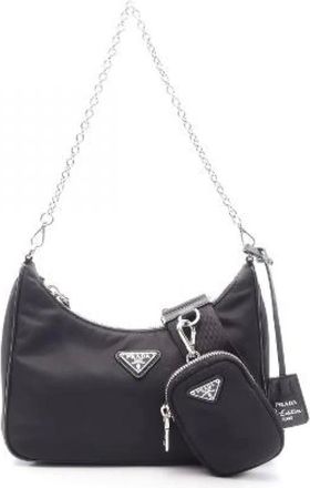 Prada Pre-owned Re-Edition 2005 Nylon Saffiano Leather 2way Shoulder Bag - Femme - Pre-owned - Noir - Taille: ONE Size