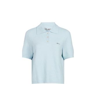 Object Polo textur&eacute; en coton m&eacute;lang&eacute;