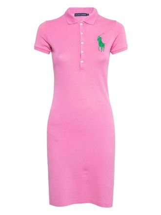 Ralph Lauren robe-polo à logo brodé pre-owned - Rose