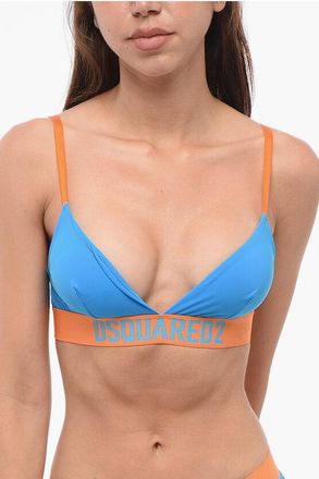 Dsquared2 Two-Tone Triangle Bra with Logo size I