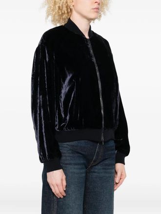 PESERICO Womens Velvet Zip-Front Jacket Aw25 W