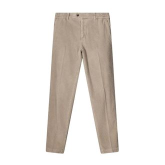 Pantaloni Torino Pantalon droit en velours c&ocirc;tel&eacute; - Homme - Pantalons - Brun - Taille: W35