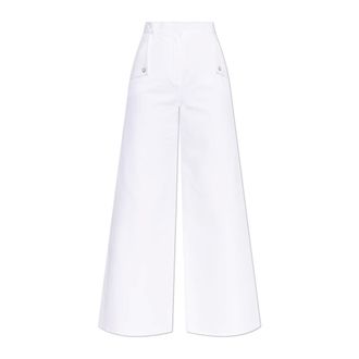 Max Mara Femme, Pantalons, Blanc, Taille: 34 FR Pantalon Large Memore