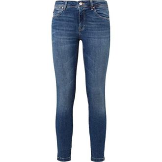 Mavi Damen Skinny Jeanshose Adriana Ankle; mid STR, Gr. W24 (Herstellergröße: 24), Blau (mid STR 22302)