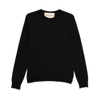 Valentino Virgin Wool Sweater - - Knitwear - Herren - Schwarzk - XL