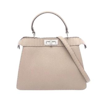 Fendi Pre-owned Peekaboo Regular Leder 2way Handtasche - - Pre-owned - Damen - Beige - ONE SIZE