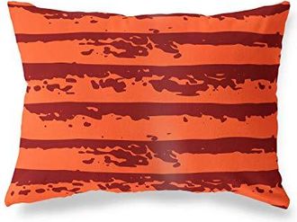 Bonamaison Le Jardin du Lin Kissenbezug Zierkissenbezug Orange-Bordeaux Kissenbezug, Für Bett, Auto, Sofa, Haus, Wohnzimmer, Schlafzimmer, Dekoration, 45x60 Cm -