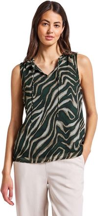 Street One Damen Chiffon Blusentop mit Print