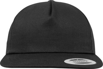 Flexfit Cap Unstructured 5-Panel Snapback, Black, one Size, 6502
