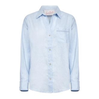 MC2 Saint Barth Linen sb holed 31 emb - - Blouses & Shirts - Damen - Blau - XL