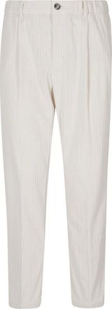 Herno Pantalon en velours c&ocirc;tel&eacute; &agrave; pinces - Homme - Pantalons - Beige - Taille: M