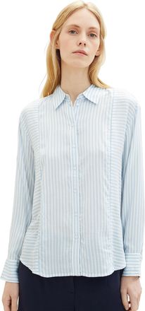 Tom Tailor Damen 1037894 Bluse mit Streifen, 33794-blue Offwhite Stripe, 40