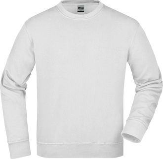 James & Nicholson Workwear Pullover - Strapazierfähiges Sweatshirt für Arbeit & Beruf | Farbe: white | Grösse: L