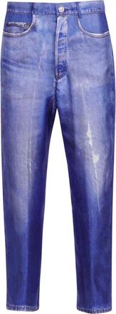 Jucca Femme, Jeans, Bleu, Taille: 40 FR Pantalon en Soie Effet Denim