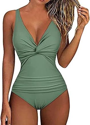 Generic Maillot De Bain Femme 1 Piece Maillot De Bain Femme Costume pour la Plage Multicolore 2023 - Bikini Une Pi&egrave;ce Dos Nu &Agrave; Larges Bretelles Sexy