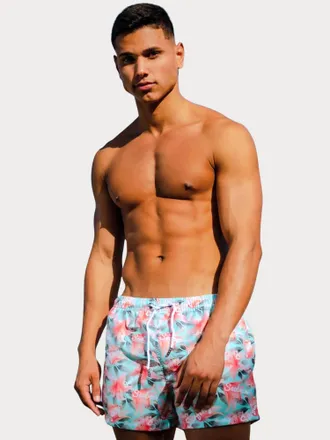 SEOBEAN Badeshorts Beach Shorts Quick-Dry Blumen