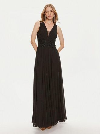 Fracomina Abendkleid FQ24SD3027W41201 Schwarz Slim Fit