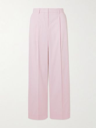 Toteme Hose Mit Weitem Bein Aus Baumwolle Mit Falten - Pink