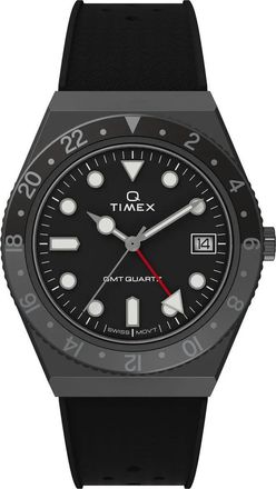 Timex Uhren - Analoge Uhr Q Timex Gmt - Gr. unisize - in Grau - für Damen