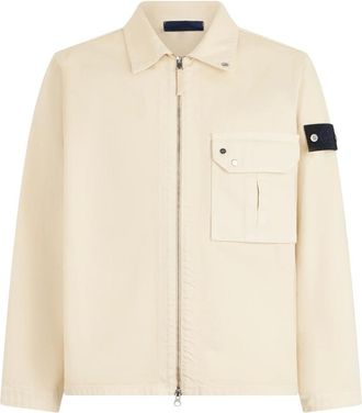 Stone Island Homme, Vestes, Blanc, Taille: L Veste L&eacute;g&egrave;re Zipp&eacute;e
