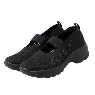 Hemoton Chaussures Femme L&eacute;g&egrave;res &agrave; Semelle &Eacute;paisse Antid&eacute;rapante Maille Respirante Confort Quotidien Chaussures Sport D&eacute;contract&eacute;es pour Marche et Usage Quoti