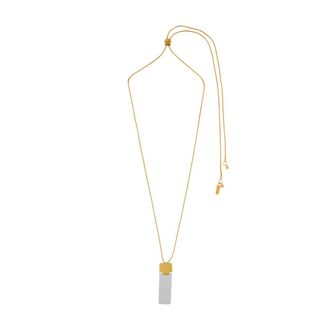 Dansk Copenhagen Theia Verstellbare 2-Ton-Rechteck-Halskette - - Accessories - Damen - Gelb - ONE SIZE