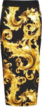 Versace Jeans Couture Femme, Jupes, Noir, Taille: 36 FR Midi Skirt