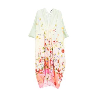 Roberto Cavalli Femme, Robes, Multicolore, Taille: ONE Size Robe Maxi en Soie