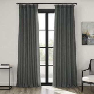 Half Price Drapes Vorh&auml;nge aus Kunstleinen, strukturiert, Raumverdunkelungsvorh&auml;nge f&uuml;r Schlafzimmer, 248 cm lang, 1 Panel, 127 x 244 cm (B x L), Vorh&auml;nge f&uuml;r Wohnzimme