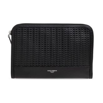 Dolce & Gabbana Atene Plong&eacute; Clutch - - Bags - Herren - Schwarzk - ONE SIZE