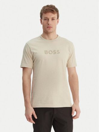 HUGO BOSS T-Shirt TS_Terrace Logo 50559361 Beige Regular Fit
