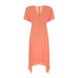 Stella McCartney Envers Satin V-Neck Kleid - - Dresses - Damen - Rosa - S