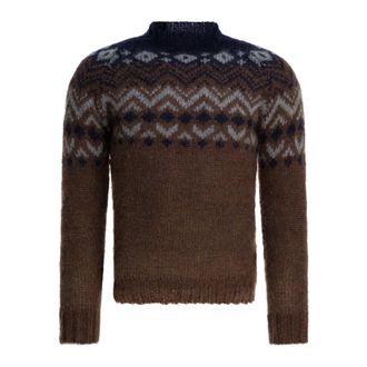 Rakk&igrave; Robert Crater Rundhalspullover - - Knitwear - Herren - Braun - M