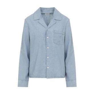Saint Laurent Cassandre Shirt - - Blouses & Shirts - Damen - Blau - M