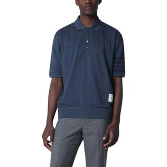 Thom Browne Baumwoll-Polo - - Tops - Herren - Blau - M