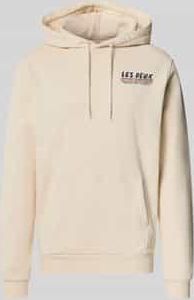 Les Deux Hoodie aus reiner Baumwolle mit Logo-Print Modell Record