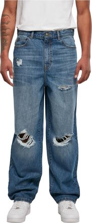 Urban Classics Herren Distressed 90s Jeans mid Deepblue Destroyed Washed, 32