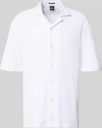 HUGO BOSS Relaxed Fit Kurzarmhemd mit Resortkragen