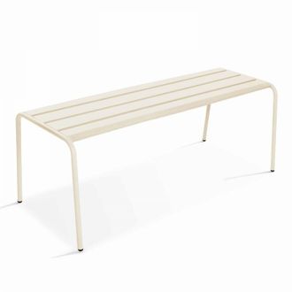 Oviala Banc de jardin en acier ivoire - Palavas