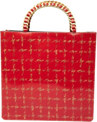 Chanel Sac &agrave; main Pre-owned &agrave; poign&eacute;e cha&icirc;ne - Femme - Pre-owned - Rouge - Taille: ONE Size