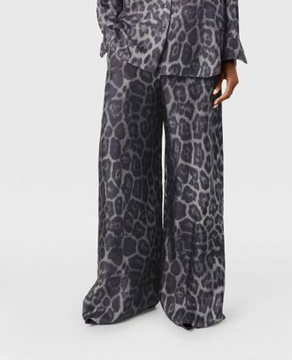 Stella McCartney Leopard Print Trousers - Charcoal