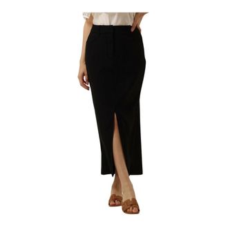Copenhagen Muse Schwarzer Midi-Rock - - Skirts - Damen - Schwarzk - S