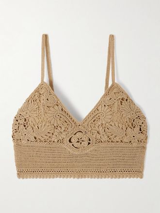 Ralph Lauren Collection Bustier Aus Geh&auml;kelter Baumwolle - Braun