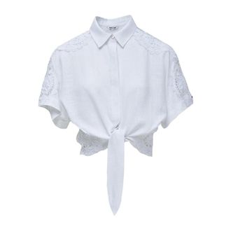 Salsa Femme, Blouses et Chemises, Blanc, Taille: 38 FR Chemise Coupe Standard