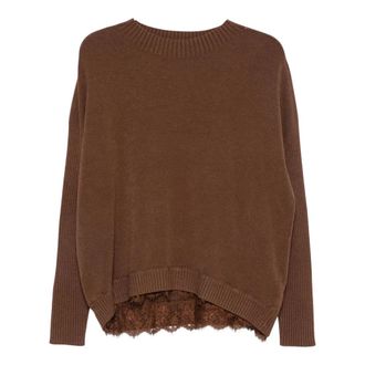 Ermanno Scervino Rundhals-Strickpullover - - Knitwear - Damen - Braun - S
