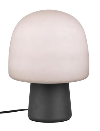 Trio Leuchten Tischleuchte Steen 568200132, Metall Schwarz matt, Glas cremefarbig, exkl. 1x E14