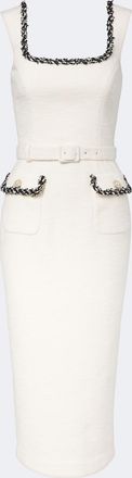 Rebecca Vallance Robe midi Jacquie en tweed