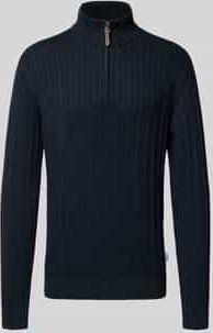 Lindbergh Troyer mit Zopfmuster und Label-Detail